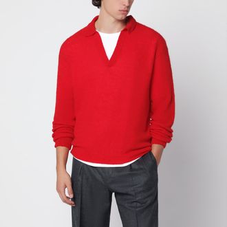 Auralee Roter Pullover aus Alpakamischung
