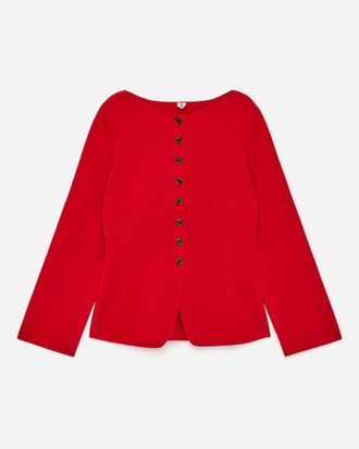 Arket Strickjacke Aus Merinowolle -Rot