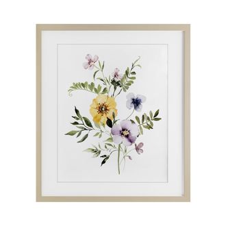 Stupell Industries Gartenkräuter Blühender weißer gerahmter Druck unter Glas, Design von Lettered and Lined, 53,3 x 43,2 cm