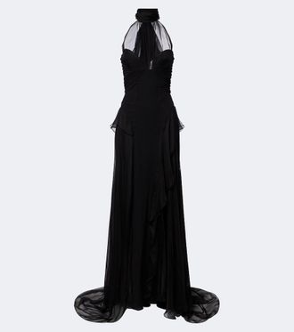 Alexander McQueen Robe bustier en soie