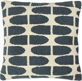 furn. Kula Polyester gefüllt Kissen, Baumwolle, Slate, 45 x 45cm
