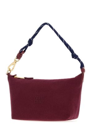 Miu Miu Womens Tyrian Purple Gabardine Handbag Cerisebaltico Beauty Perfumes
