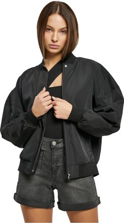 Urban Classics Damen Jacke Ladies Recycled Oversized Light Bomber Jacket black 5XL