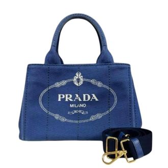Prada Sac bandouli&egrave;re en toile Pre-owned - Femme - Pre-owned - Bleu - Taille: ONE Size