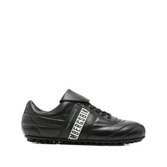 Dirk Bikkembergs Schwarze Leder Logo Strap Sneakers - - Shoes - Herren - Schwarzk - 40 EU