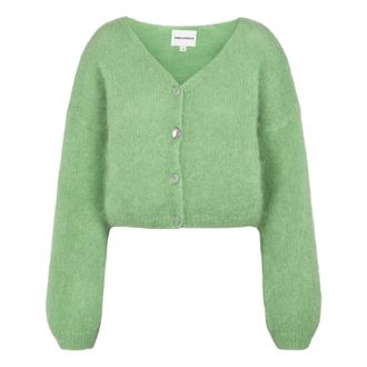 Americandreams Americandreams, Femme, Pulls, Vert, Taille: 42 FR Cornelia Cropped Cardigan