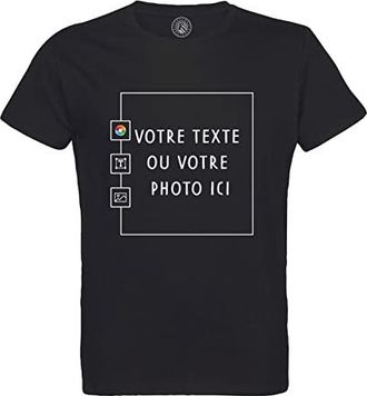 Fabulous T-Shirt Homme Col Rond Coton Bio Personnalisé Completement Personnalisable Texte Image Photo