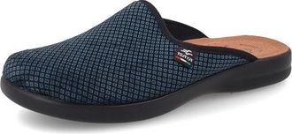 FLY FLOT Homme Classic Pantofole Uomo Microfibra Fantasia A Quadretti, Sottopiede Imbottito in Pelle Antishock Chausson, Bleu, 42 EU