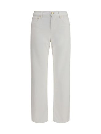 Umit Benan Womens Jeans Victoria White Cotton