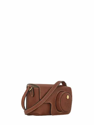 Longchamp Womens Crossbody Camera Bag &Eacute;pure Brown Calf Leather Shoulder