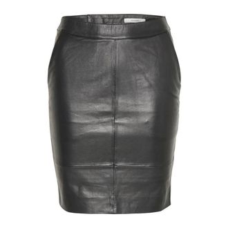 Gestuz Minirock aus Leder - - Skirts - Damen - Schwarzk - XS