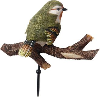 NUOBESTY Resin Vogel Wandhaken Einzelner Deko Bird Hook Robust Wasserfest für Zuhause Büro Stilvoller Kleiderhaken Wandmontage Kunstvoll und Langlebig Zufällig