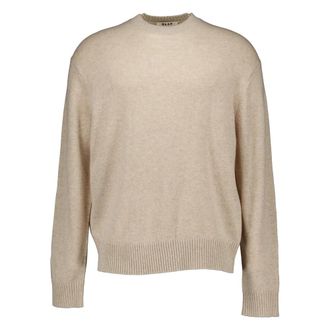Olaf Hussein Essential Melange Strickpullover mit Rundhalsausschnitt - - Knitwear - Herren - Beige - M