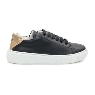 Versace Homme, Chaussures, Noir, Taille: 37 EU Leather Baskets