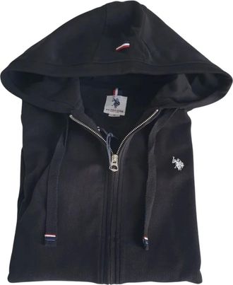 U.S.Polo Association U.s. Polo Assn., Homme, Sweatshirts et sweats &agrave; capuche, Noir, Taille: L Full Zip Cappuccio