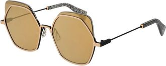 Yohji Yamamoto Gold Verspiegelte Sonnenbrille Unisex - - Accessories - unisex - Gelb - ONE SIZE
