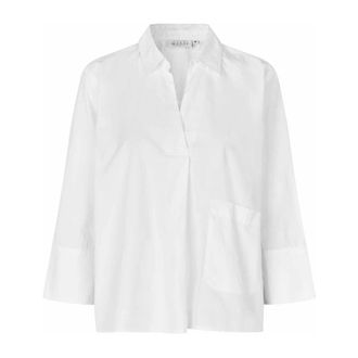 Masai Femme, Blouses et Chemises, Blanc, Taille: 44 FR &Eacute;l&eacute;gante Chemisier Blanc avec Poche