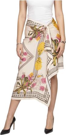 Blumarine Femme, Jupes, Multicolore, Taille: 38 FR Printed Twill Skirt
