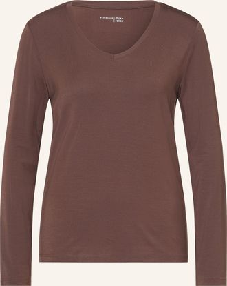 Schiesser Schlafshirt Mix+Relax braun