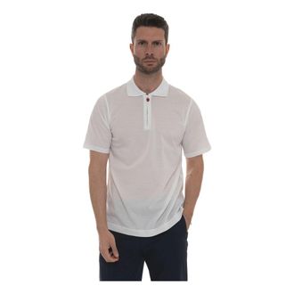 Kiton Polo-Shirt mit halbem Rei&szlig;verschluss - - Tops - Herren - Wei&szlig; - XL