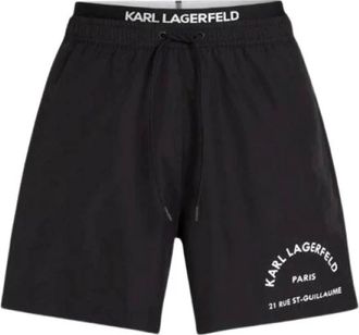 Karl Lagerfeld Homme, Maillots de bain, Noir, Taille: L Rsg Elastic Med Boardshorts