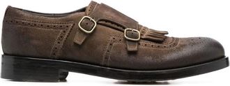 Doucal's Doppel Schnallen Kilty Schuhe - - Shoes - Herren - Braun - 44 EU
