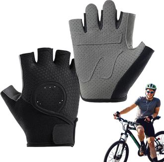 Generico Fitnesshandschuhe | 1 Paar Fitnesshandschuhe für Herren | rutschfeste Gel-Polster zum Schutz für Wandern, Radfahren, Kajak, Klettern