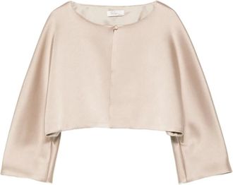 Fely Campo Femme, Vestes, Beige, Taille: 44 FR Veste Courte &agrave; Manches Amples