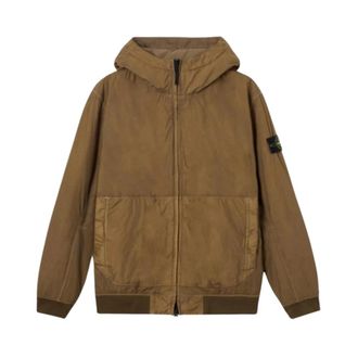 Stone Island Bomber Crinkle Reps NY - - Jackets - Herren - Gr&uuml;n - S
