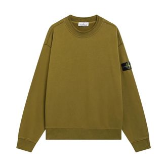 Stone Island Rundhals-Sweatshirt - - Sweatshirts & Hoodies - Herren - Gr&uuml;n - L