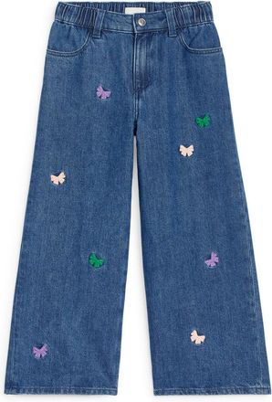 Arket Bestickte Jeans -Blau