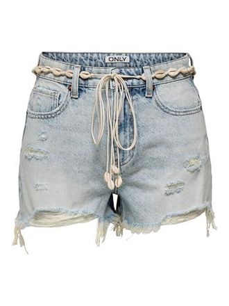 Only Onlzuma Hw Shell Belt DNM Short Bj, Bleu Jeans Clair, S Femme