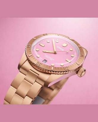 Oris Divers Sixty-Five Cotton Candy 38mm Bronze Rosa Herrenuhr 01 733 7771 3158-07 8 19 15