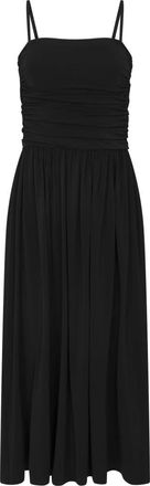 Max Mara Femme, Robes, Noir, Taille: 42 FR Robe midi sans manches noire avec haut bandeau