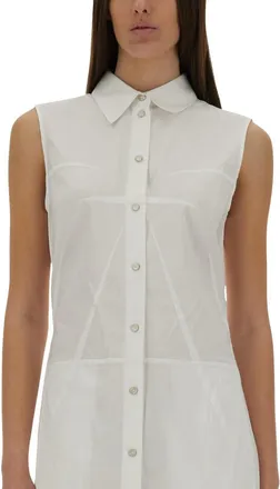 Helmut Lang Bustier Shirt Dress - White