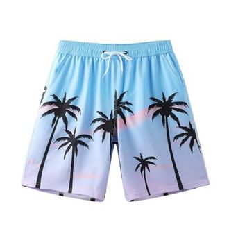 Generic HUIWDP Short de plage pour homme Style vacances Sport Cinq points Coupe ample Surf S&eacute;chage rapide avec doublure int&eacute;rieure, A2, 3XL
