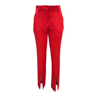 Giulia N Couture Rote Slim Fit Hose - - Trousers - Damen - Rot - S