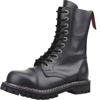 Angry Itch 10-Loch Stiefel - Leder Schwarz - Größe 47