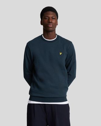 Lyle & Scott Interlock-Sweatshirt mit Rundhalsausschnitt für Herren in Marine