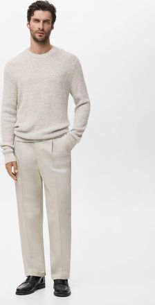 Mango Melierter Jersey aus 100% Baumwolle cremeweiß - Herren - XXL - MANGO MAN