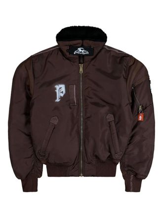Prototypes veste bomber imprim&eacute;e - Marron