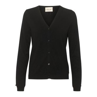 Cream Schwarzer Strick-Cardigan mit V-Ausschnitt - - Knitwear - Damen - Schwarzk - S