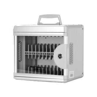 Generic Handy-Aufbewahrungsbox mit 24 F&auml;chern, Handygarage Schule, mit Tragegriff, B&uuml;ros, Fitnessstudios und Fabriken(Gray,Small)