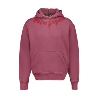 Palm Angels Homme, Sweatshirts et sweats &agrave; capuche, Brun, Taille: S Neck Logo Regular Sweat &agrave; capuche