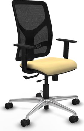 Piqueras y Crespo B&uuml;rostuhl mit 1D-Armlehnen, h&ouml;henverstellbare Lendenwirbelst&uuml;tze, ausgestattet mit Syncro/Traslack und Schneideschaum, mit Rollen von 65 mm, Nylon, Sc