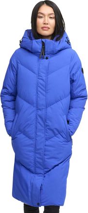 Marikoo Damen Wintermantel (S-5XL) - gesteppt, abnehmbare Kapuze, Druckknopfverschlussleiste - N101 - GalaxyBlue Gr&ouml;&szlig;e XXL - Gr.XXL
