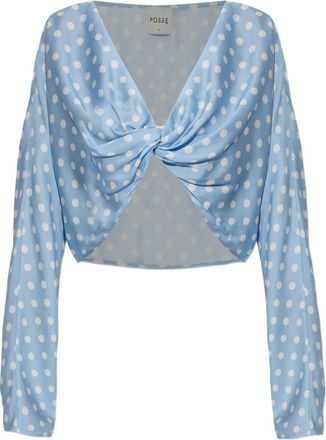 Poss&eacute; polka-dot blouse - Blau