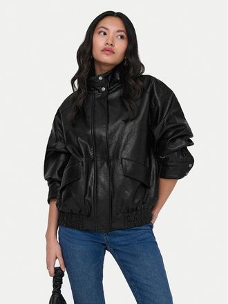 Only Jacke aus Kunstleder Julia 15373024 Schwarz Loose Fit