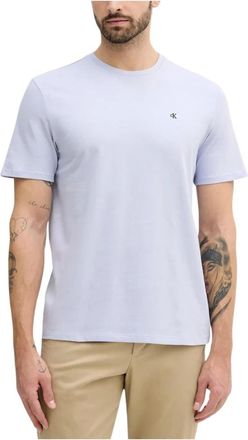 Calvin Klein Jeans Homme, Tops, Bleu, Taille: 2XL T-shirt en coton &agrave; col rond et manches courtes
