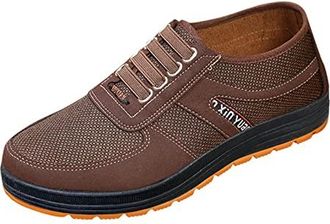 Generic Chaussures d&eacute;contract&eacute;es pour homme - Coupe large - Baskets en toile pour homme - Chaussures de course &agrave; pied plat - Chaussures de sport &agrave; lacets - Bo